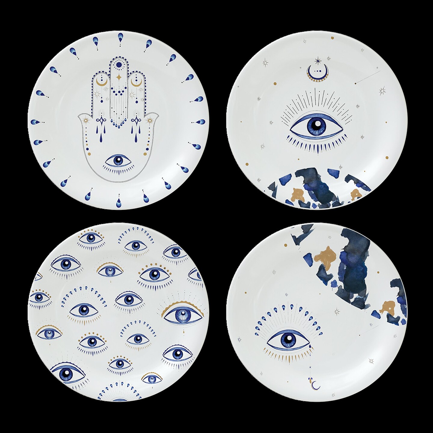 Edge Collections - 6.7" x 8.2" - White - Artistic Spirit Eye Dessert ...