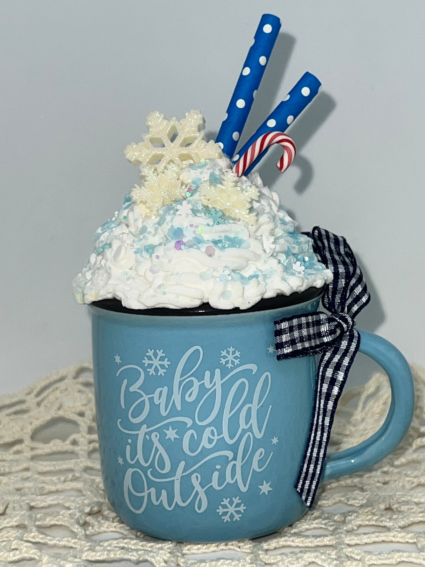 CHRISTMAS FAKE BAKE Mug, Holiday Tier Tray Decor, Fake Bake Mug, Baby ...