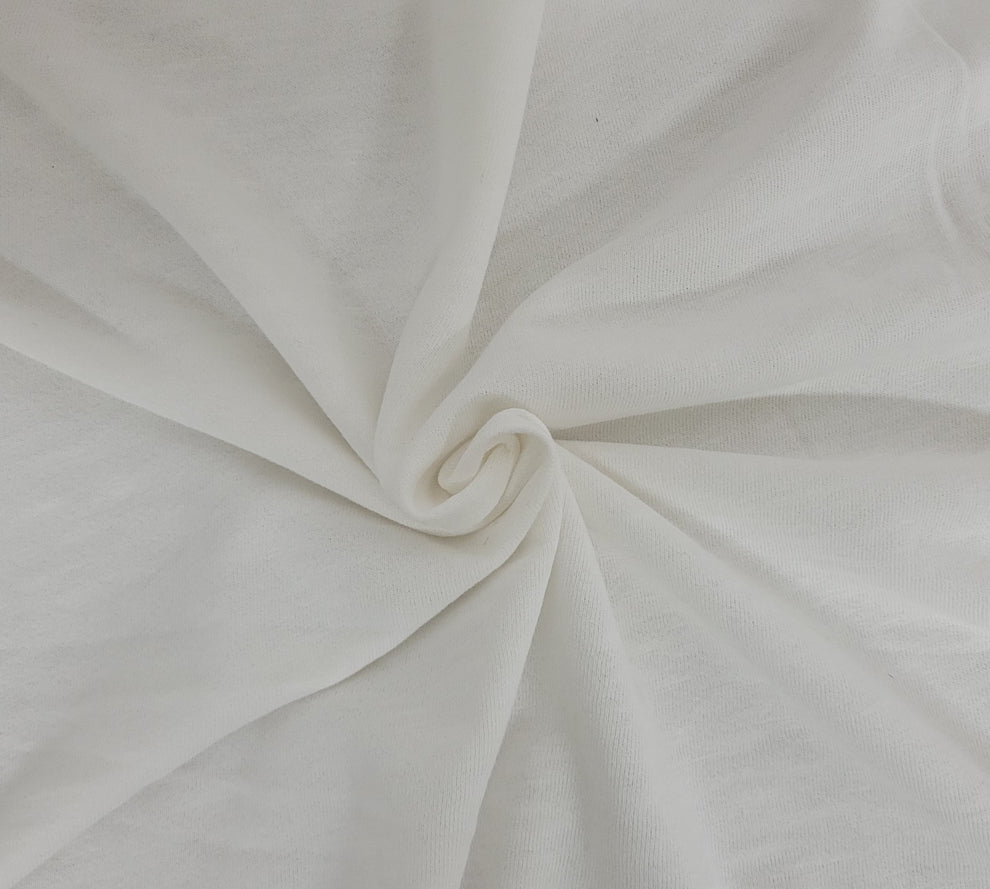 1 Yard Bleach Cotton French Terry Knit Fabric Soft Loop Back Knit ...