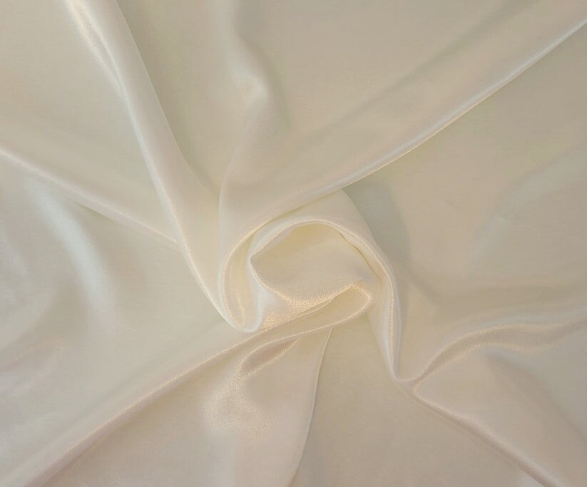 1 Yard Ivory Rayon Acetate Fabric Lightweight Soft Drapey Material For ...