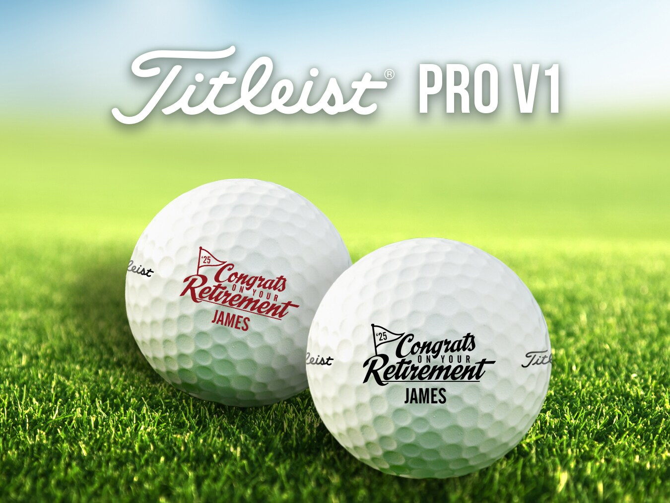 Congrats On Your Retirement | Customizable Golf Balls | Titleist Pro V1 ...