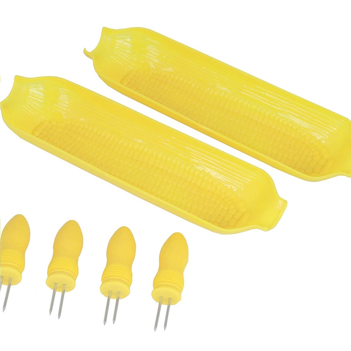 Chef Craft 6pc Corn Cob Utensil Set - Includes 2 Corn Dishes & 4 Corn ...