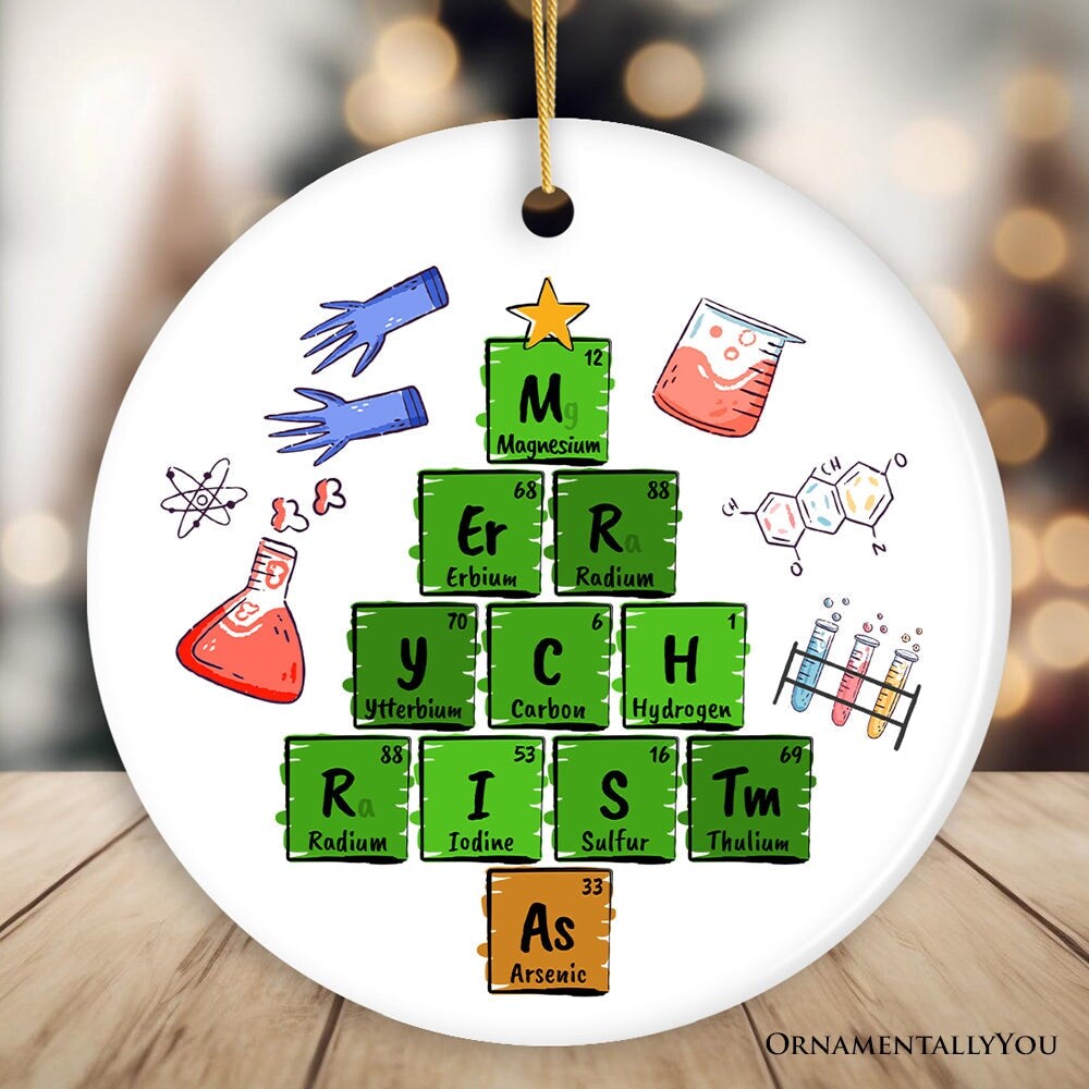 Periodic Table Scientist Christmas Ornament | Michaels