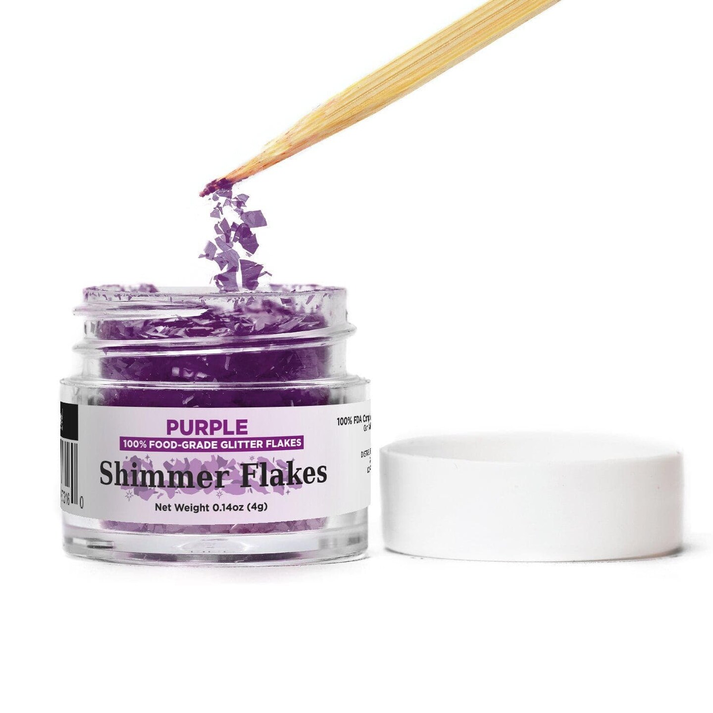 Purple Edible Shimmer Flakes 4 Gram Jar | Michaels