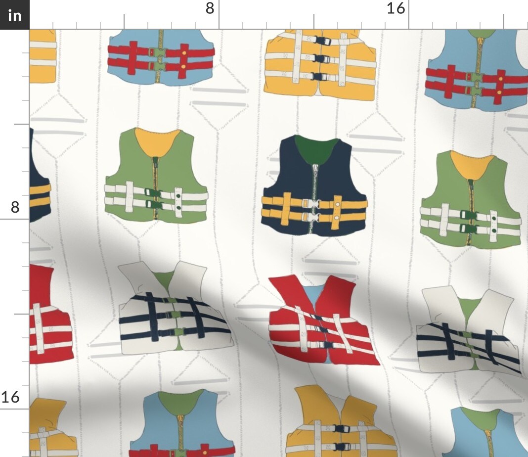 Water Sports Boating Life Jacket Vest Americana Lake House Cabincore ...