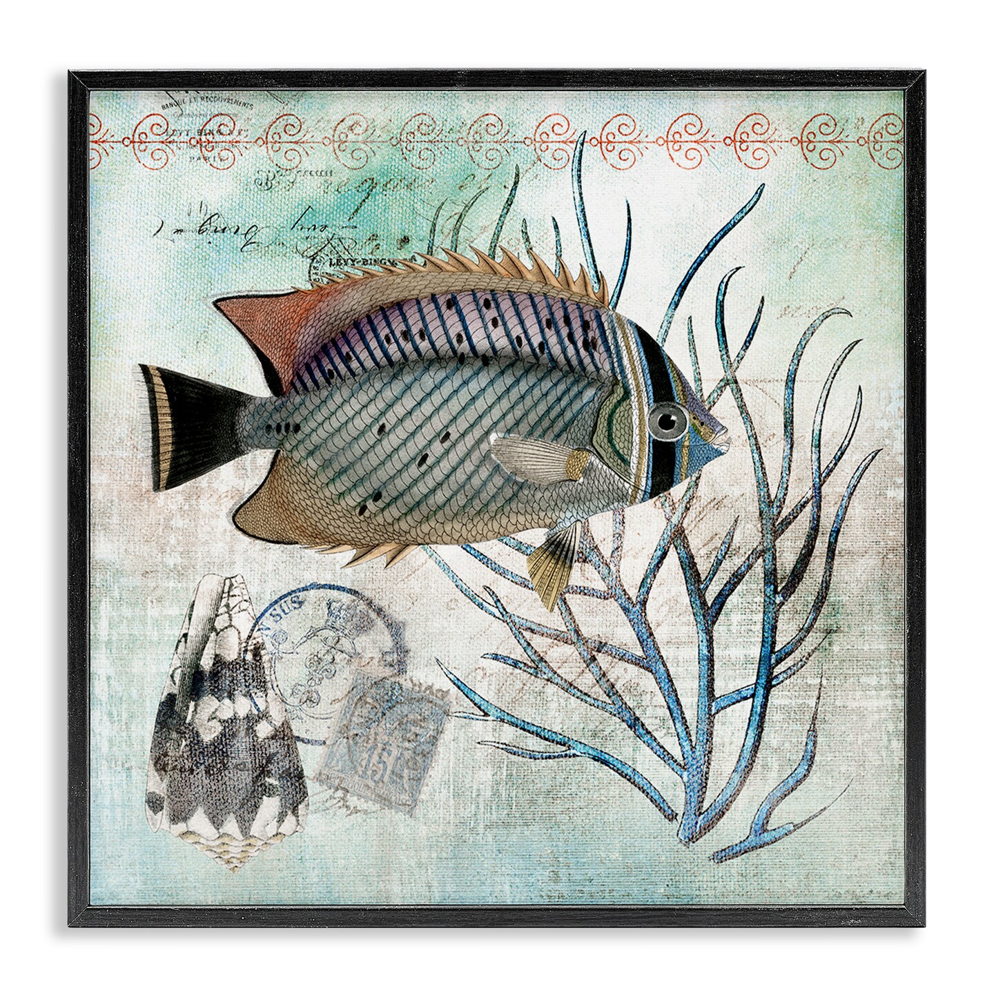 Stupell Industries Sea Life with Vintage Accents Framed Giclee By Susan Arnot | Michaels