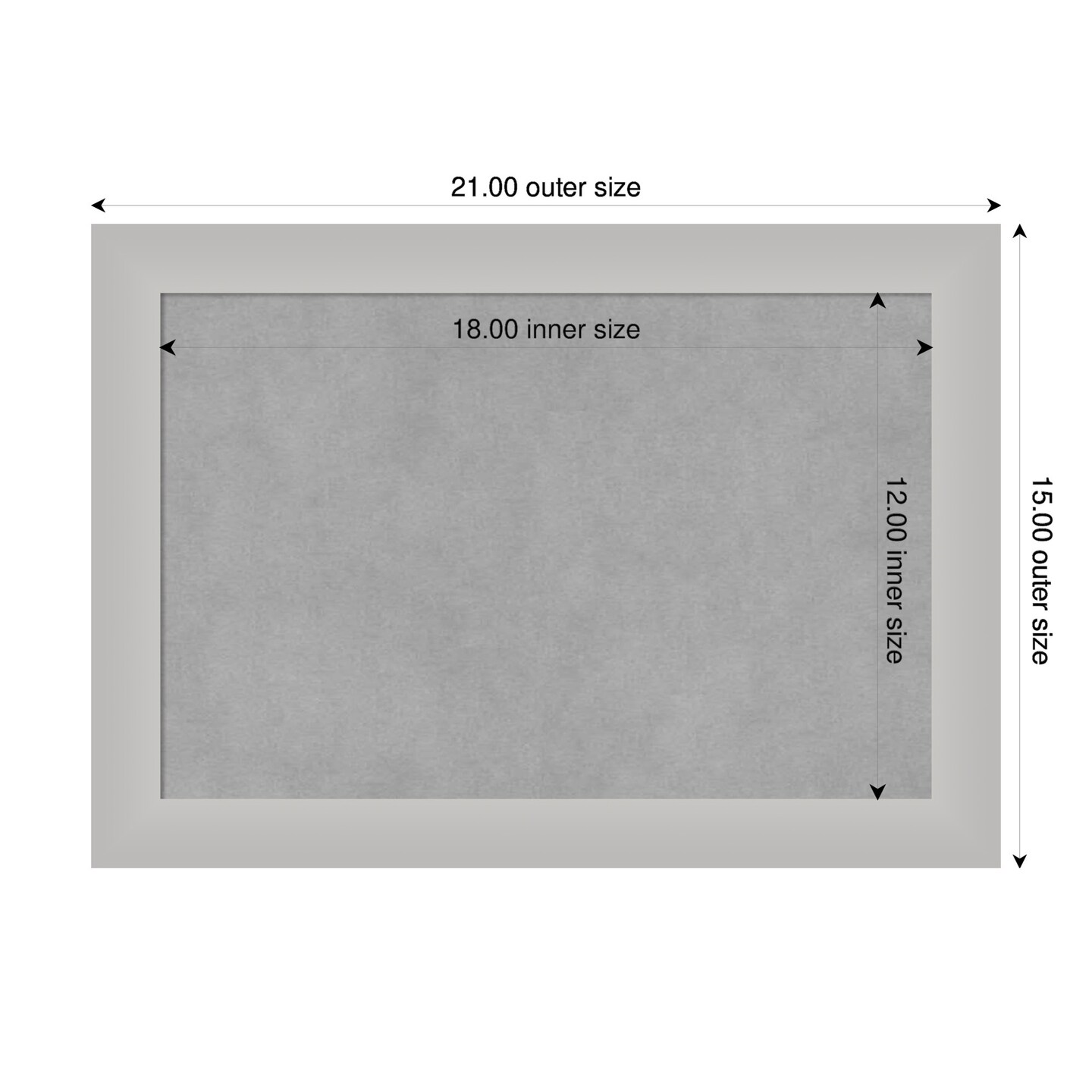Low Luster Silver Wood Framed Magnetic Board, Size: Board Size 18x12 ...