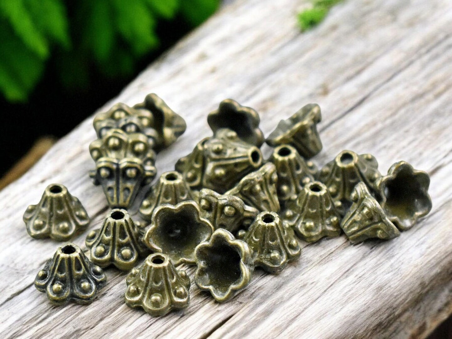 *100* 10x6mm Antique Bronze Scalloped Bead Caps | Michaels