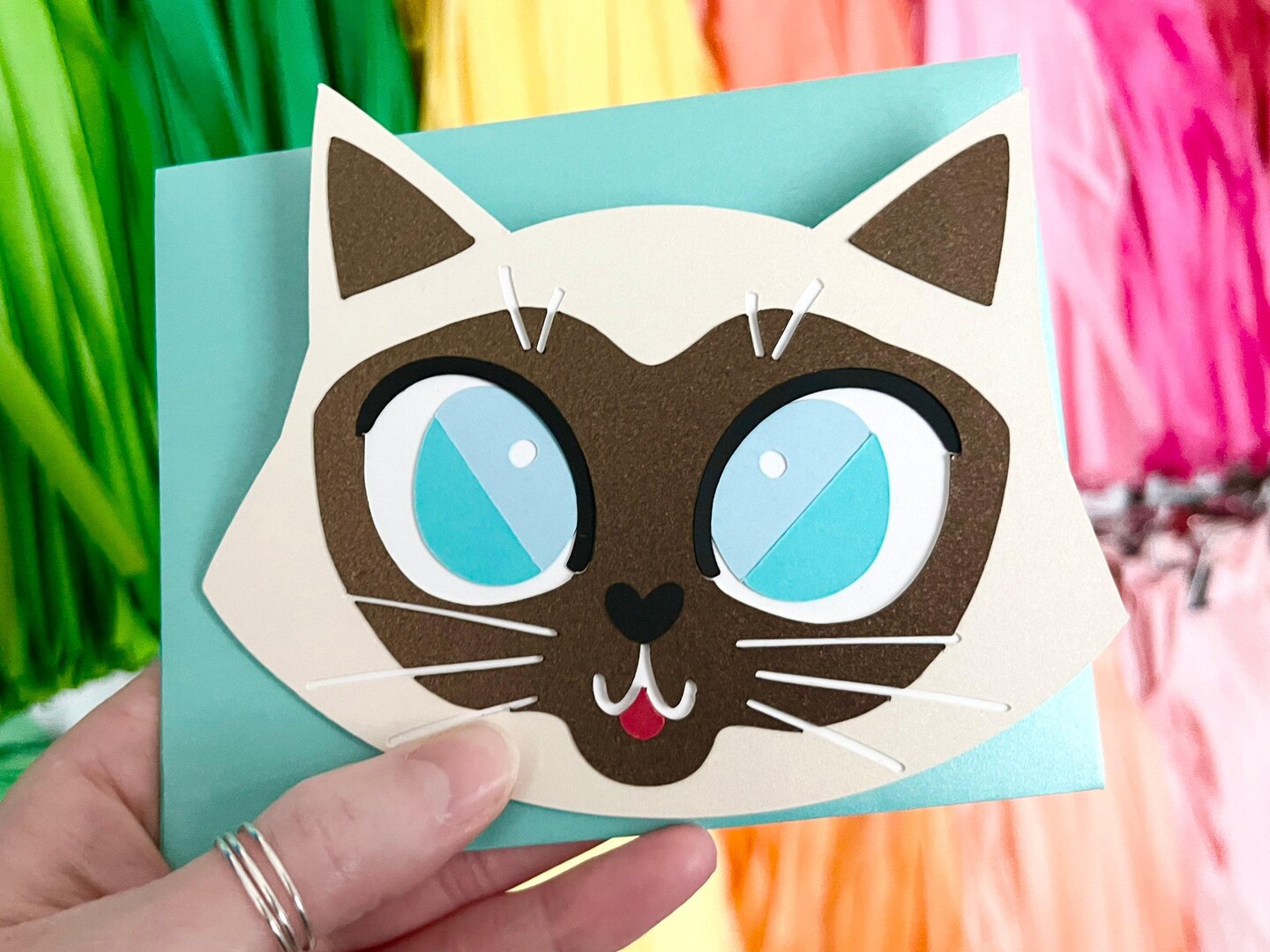 Siamese Cat Card Blank Inside Any Occasion Card | MakerPlace by Michaels
