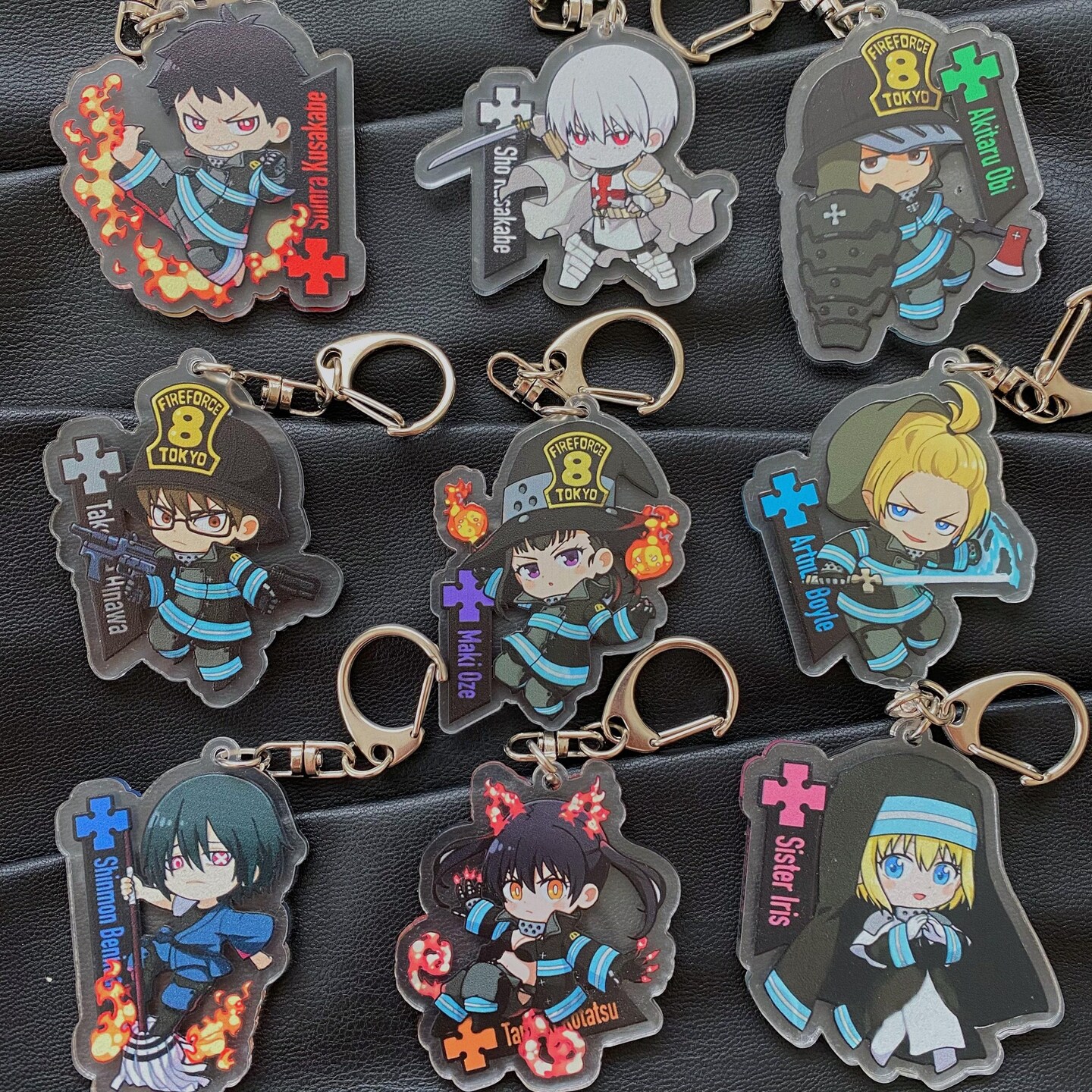 Fire force Acrylic Keychains, fire force anime acrylic Keychains ...
