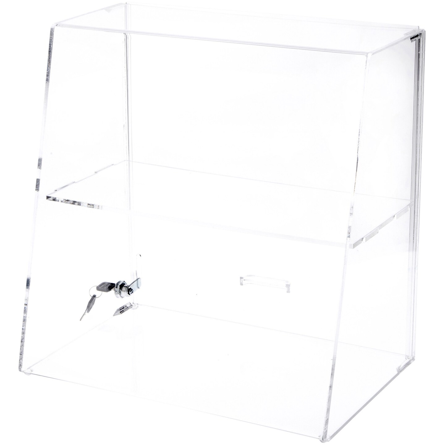 Plymor Clear Acrylic Locking Display Case with Slanted Front and ...