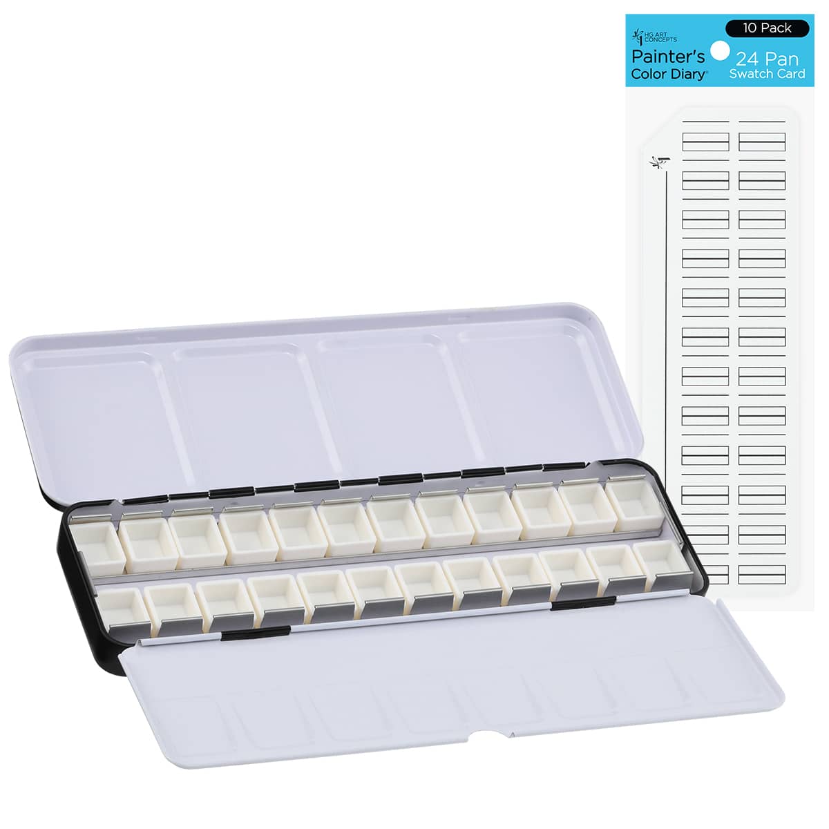 New York Central Watercolor Palette - 24 Empty Half Pans Boxes and ...