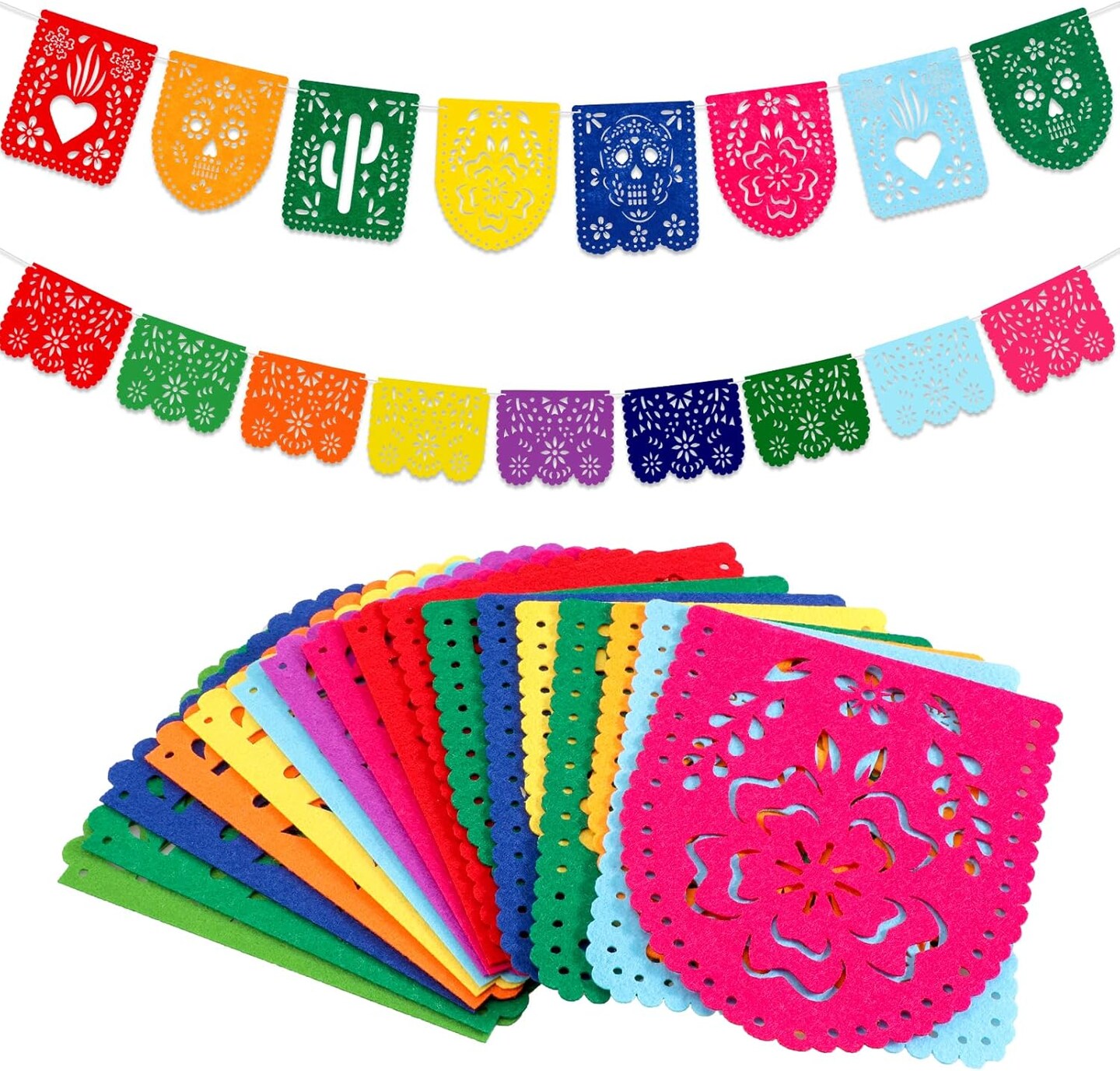 Felt Day of the Dead Colorful Banner(B)6.3"L x 5.1"W | Michaels