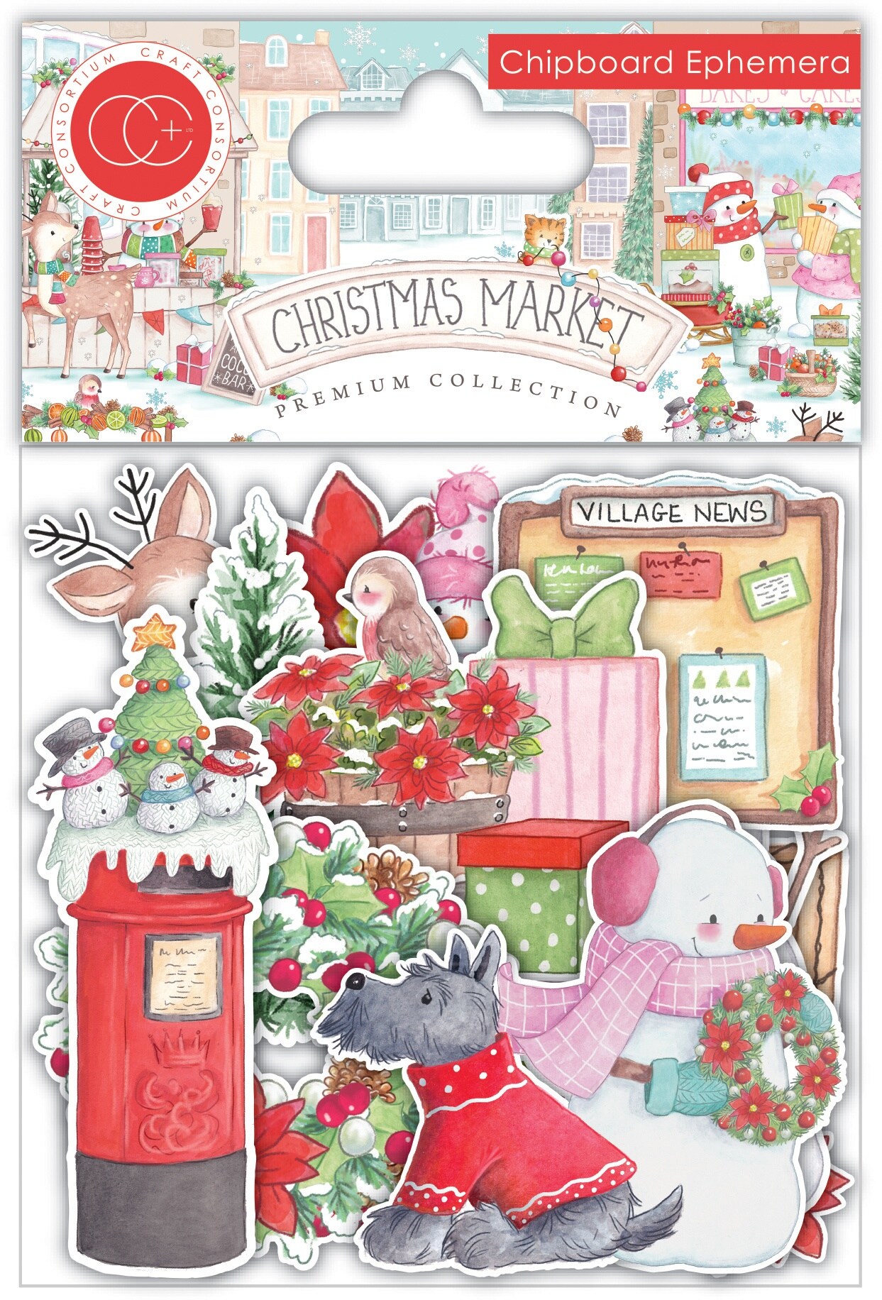 Craft Consortium Chipboard Ephemera-Christmas Market | Michaels