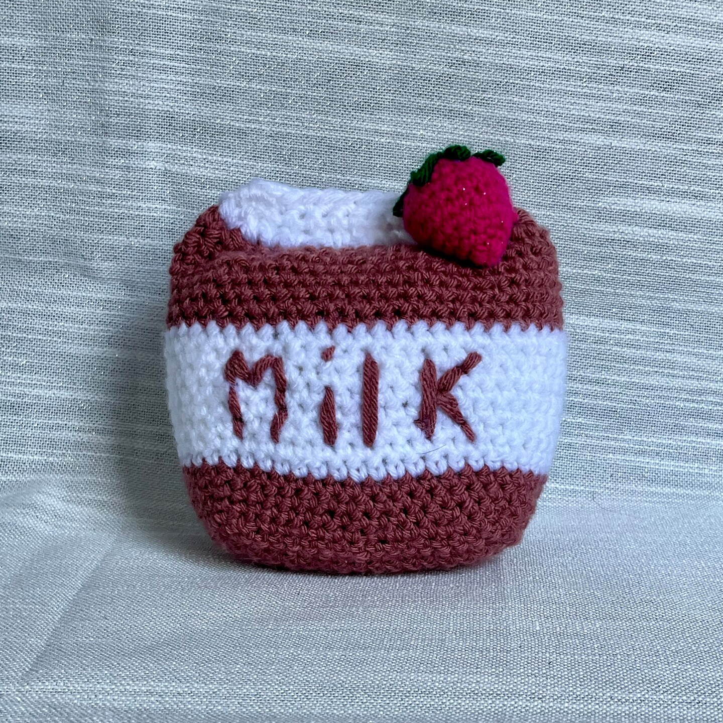 Crochet Strawberry Milk | MakerPlace by Michaels