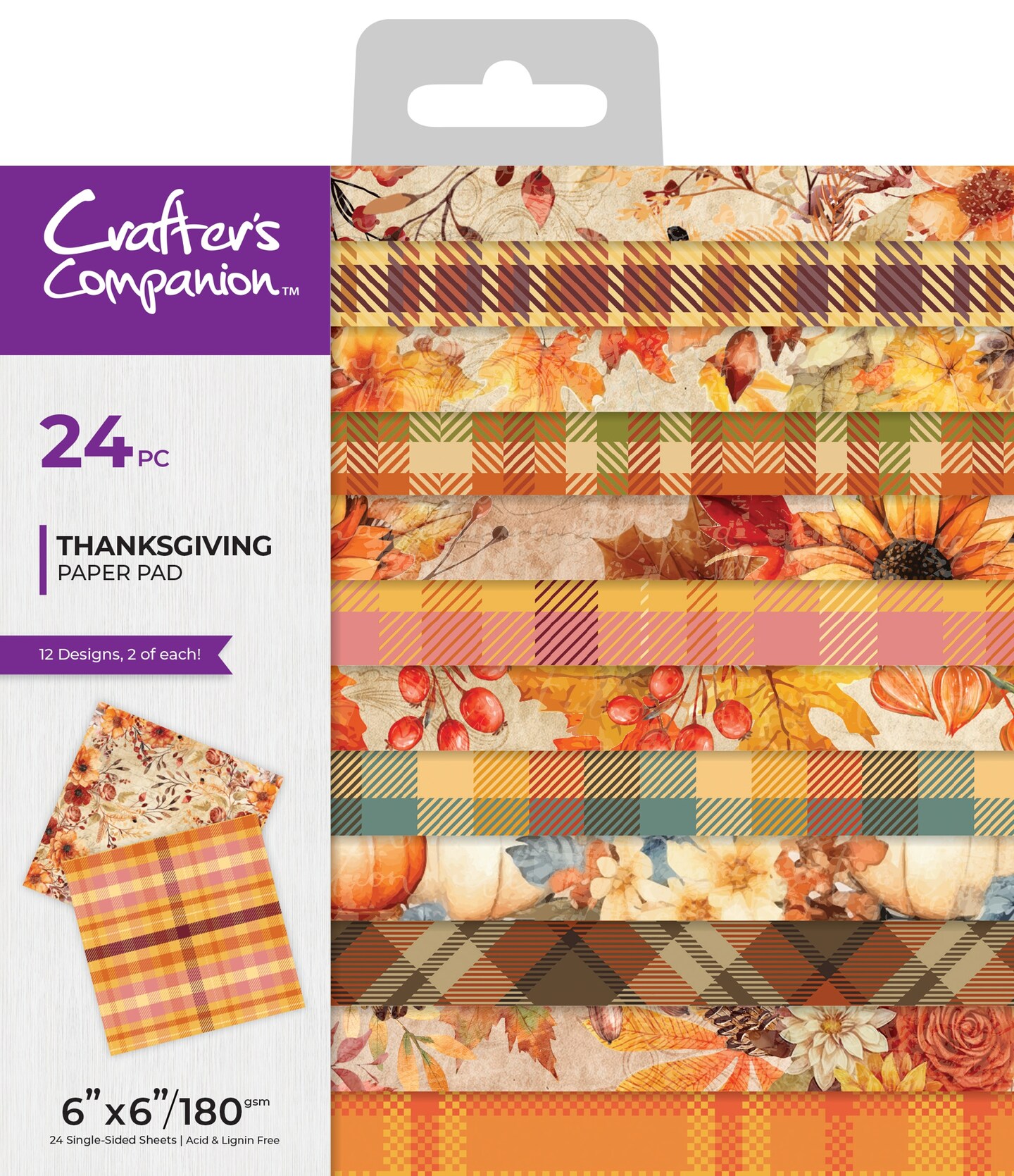 Crafter's Companion Paper Pad 6"X6"-Thanksgiving | Michaels