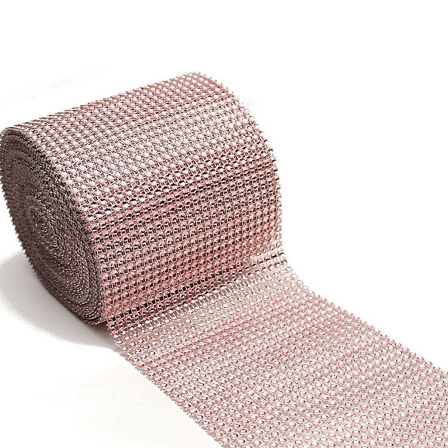 4.5" x 10 yards 24 Rows Blush Diamond Mesh Wrap | Michaels