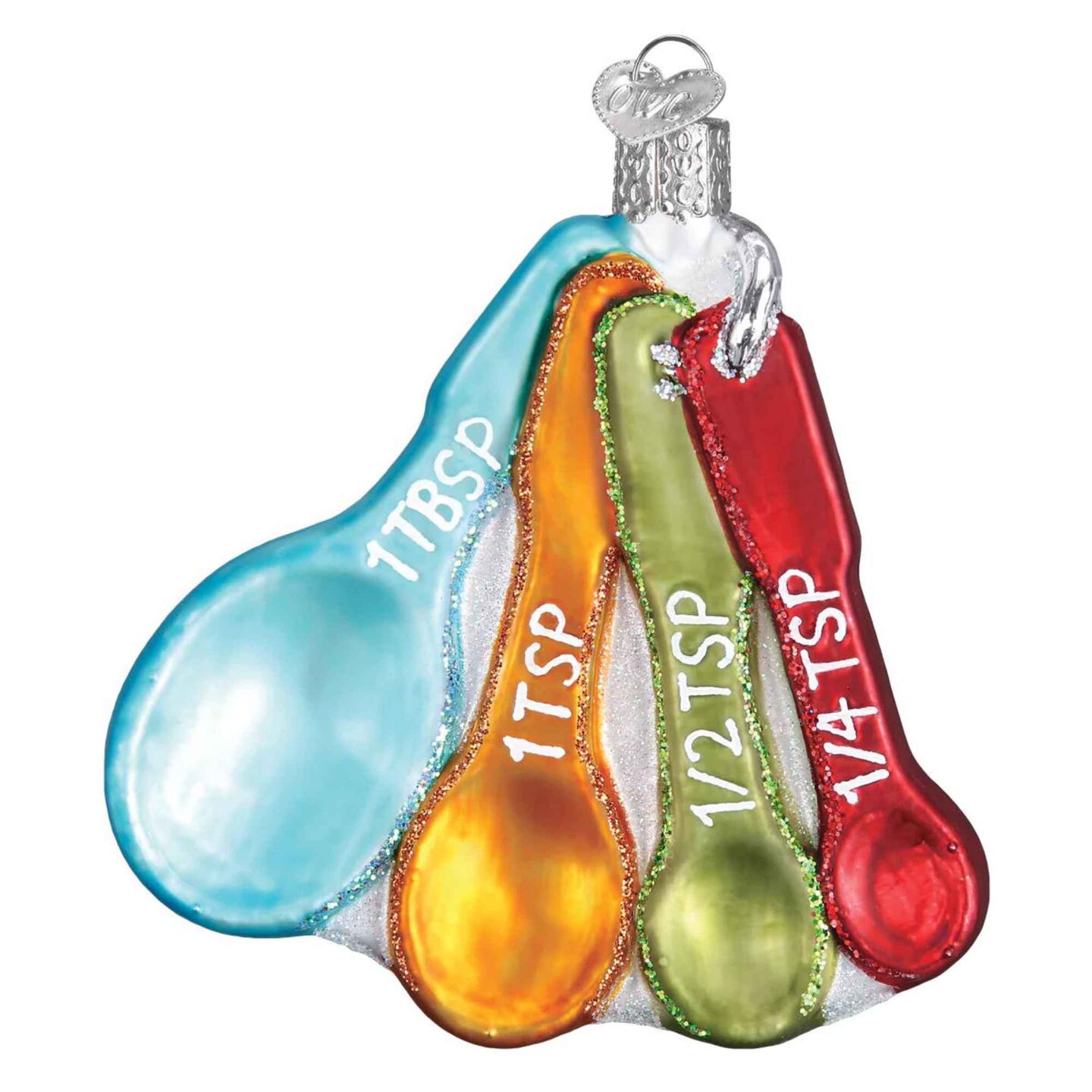 Old World Christmas 3.5 Inch Measuring Spoons Tree Ornament , Cooking ...