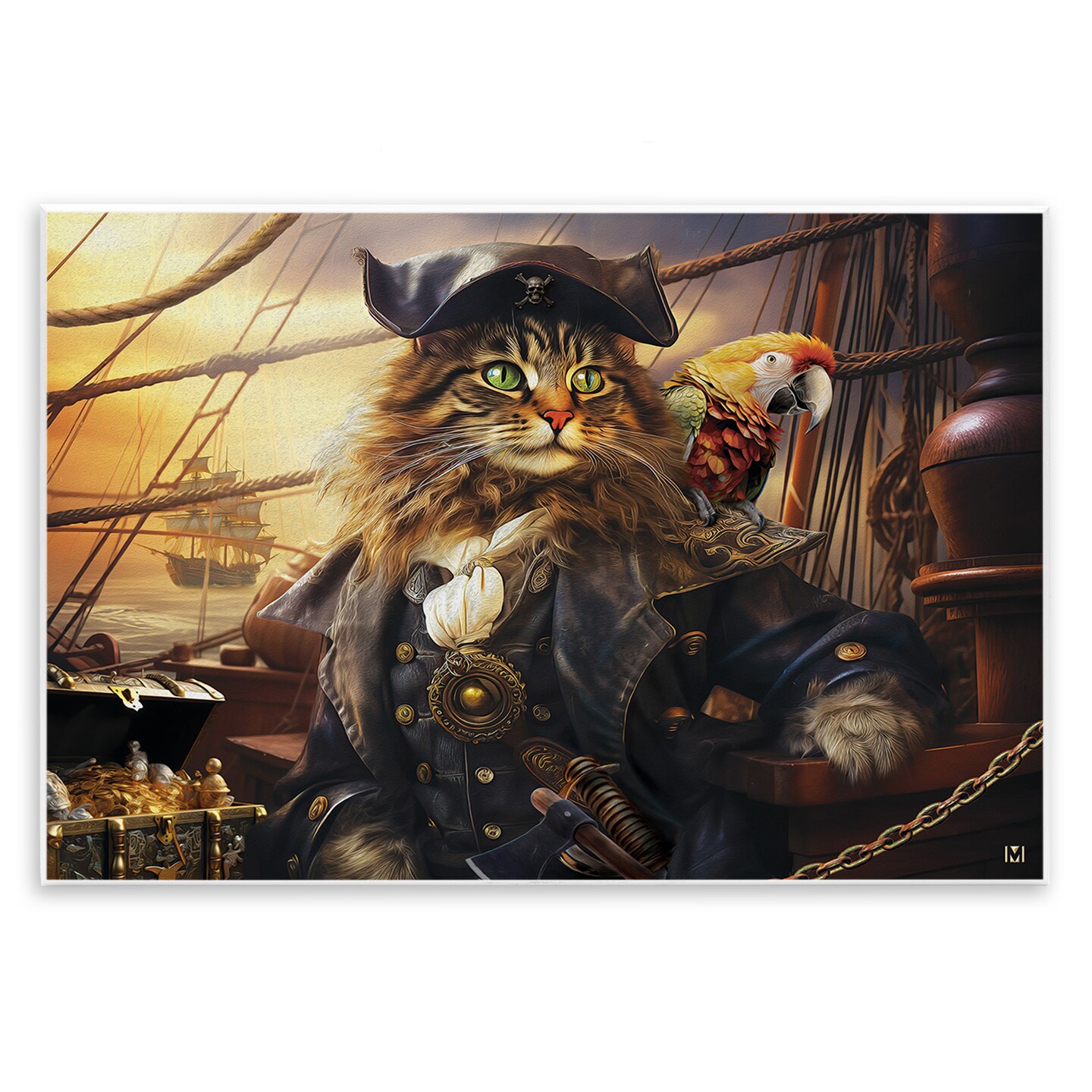Stupell Industries Pirate Cat on Ship Wall Plaque Design By Michael David Ward | Michaels