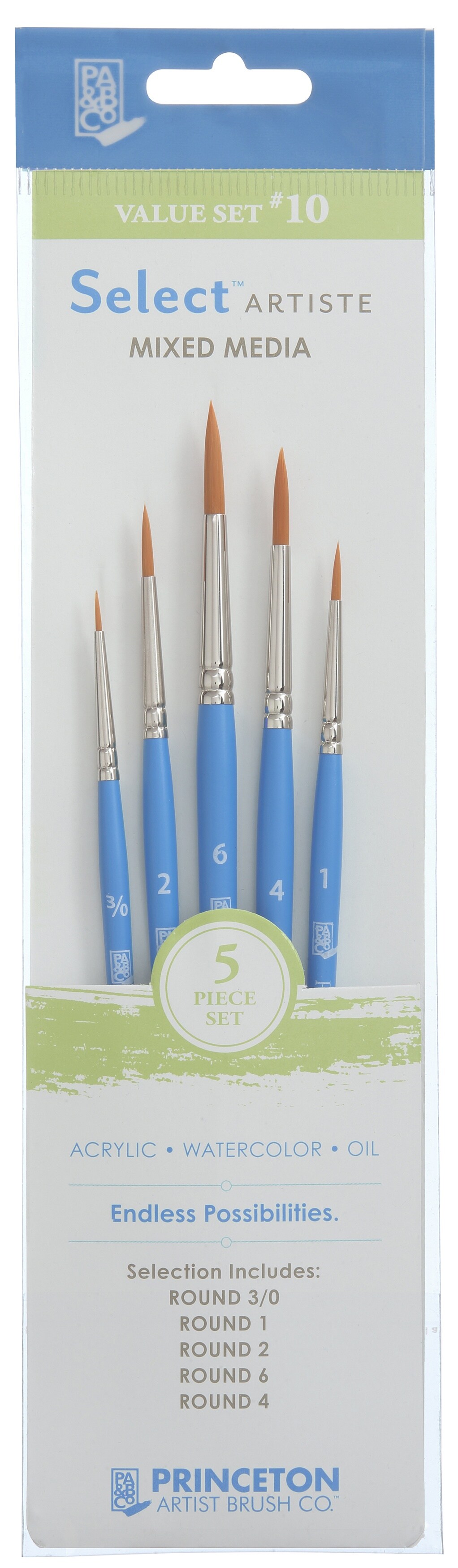 Princeton Select Brush Set 5/Pkg-SELECT BRUSH SET 10, Count: 1 | Michaels