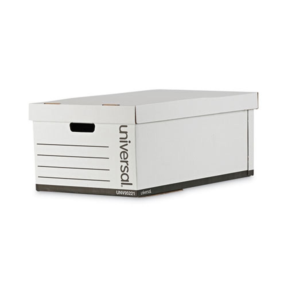 Universal Medium-Duty Easy Assembly Legal File Storage Box - White (12 ...