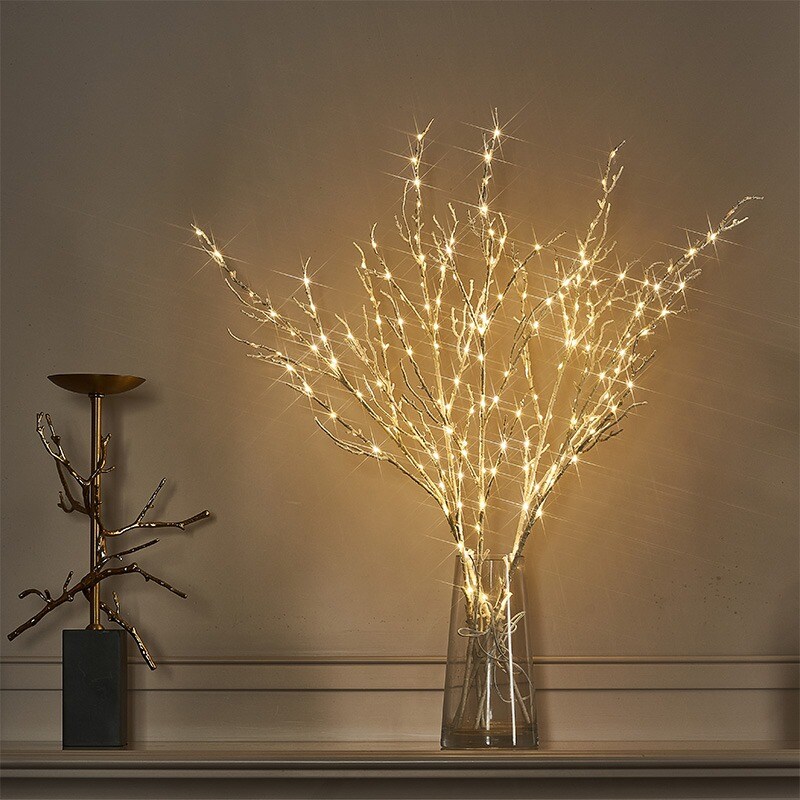 150LT Lighted White Branches 32 Inches 150 LED Lights - Timer ...