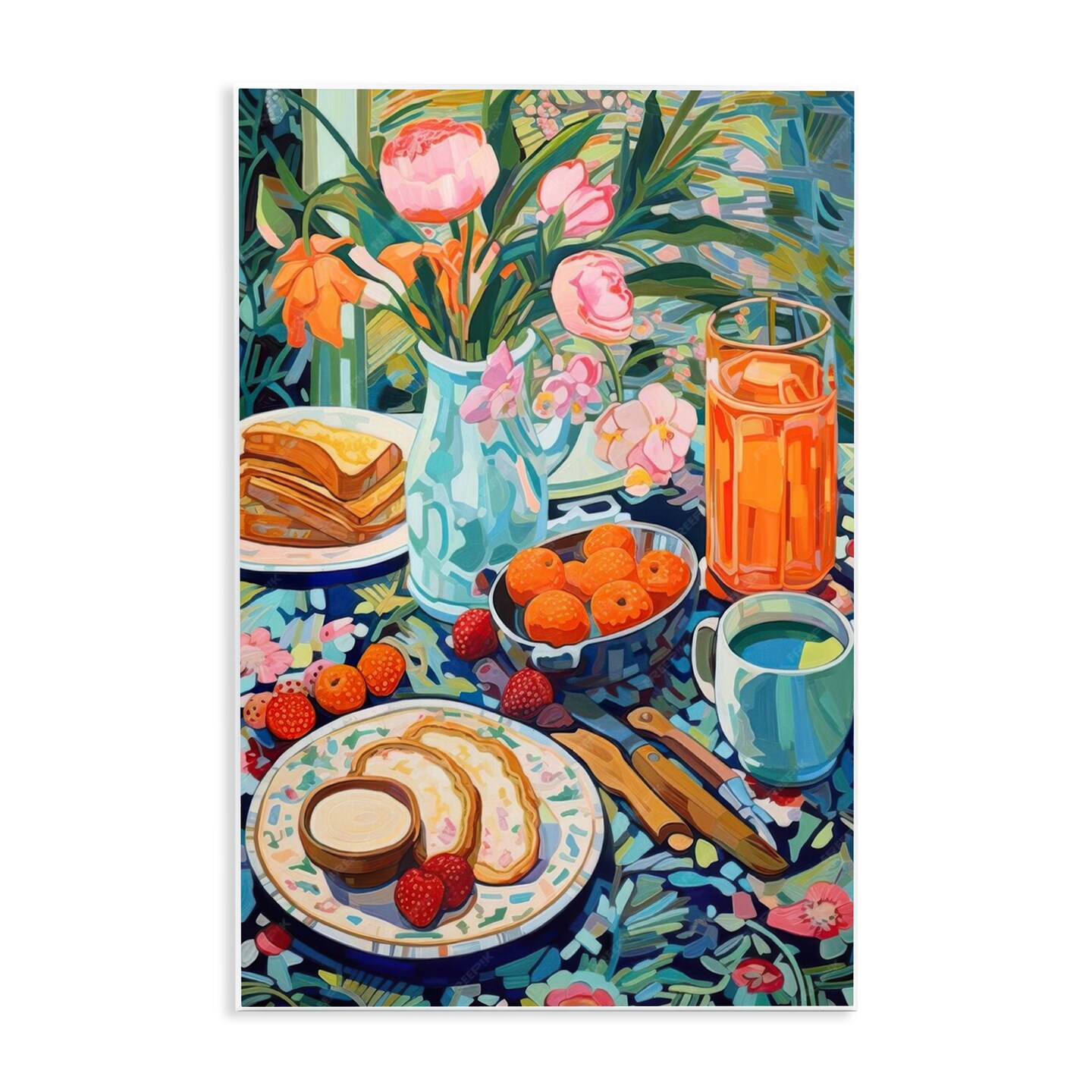 Stupell Industries Bright Breakfast Spread Wall Plaque Art Design by ...