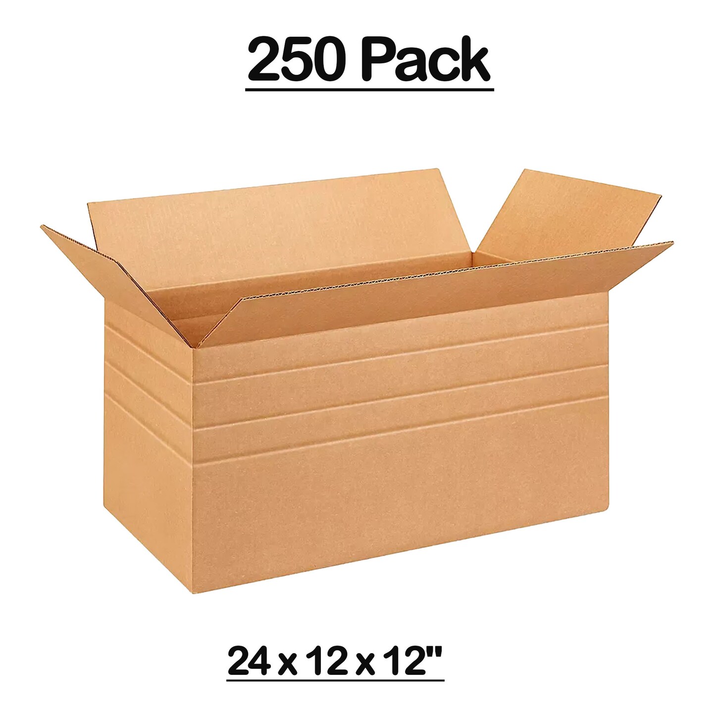 250 Pack Multi Depth Customizable Corrugated Cartons for Shipping and ...