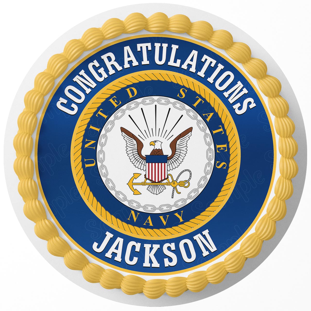 United States Navy USN Seal Edible Cake Image Topper Birthday Cake ...