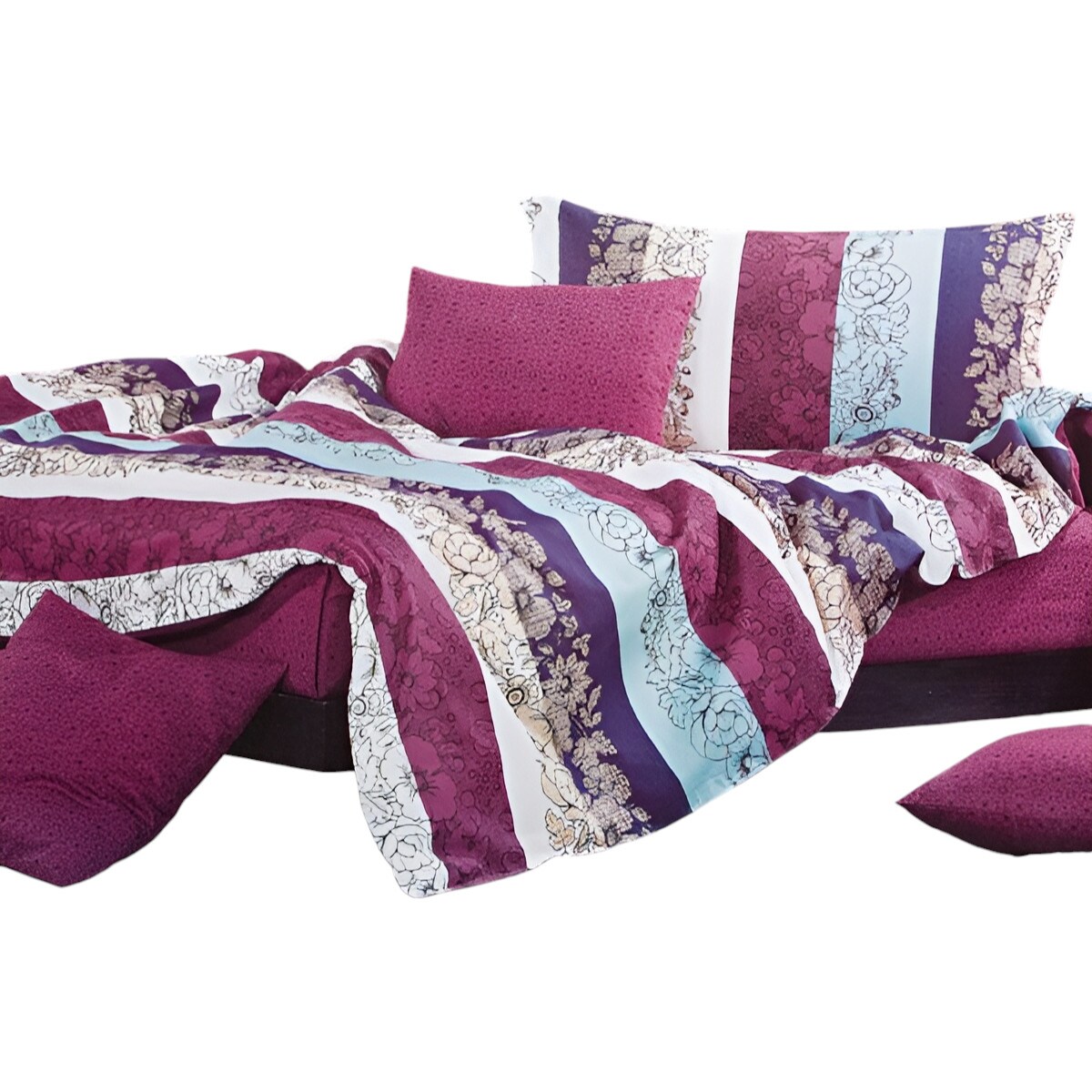 Multi color Comforter Set with Duvet Cover and Shams Modern Bed Style ...