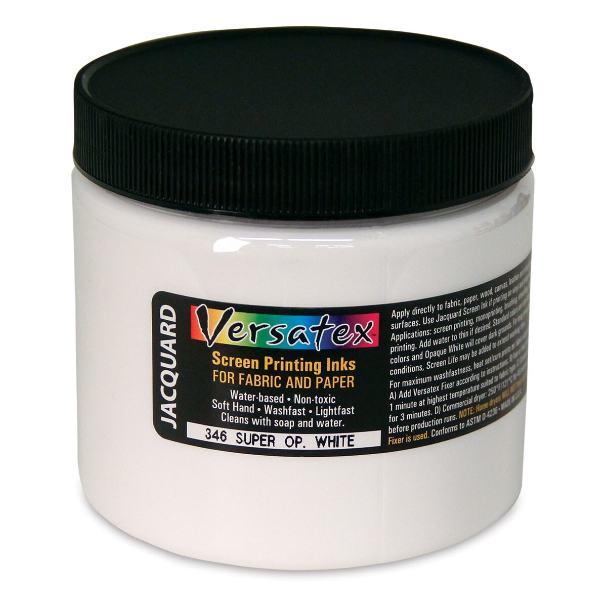 Jacquard Versatex Screen Printing Ink - Super Opaque White, 16 oz jar ...