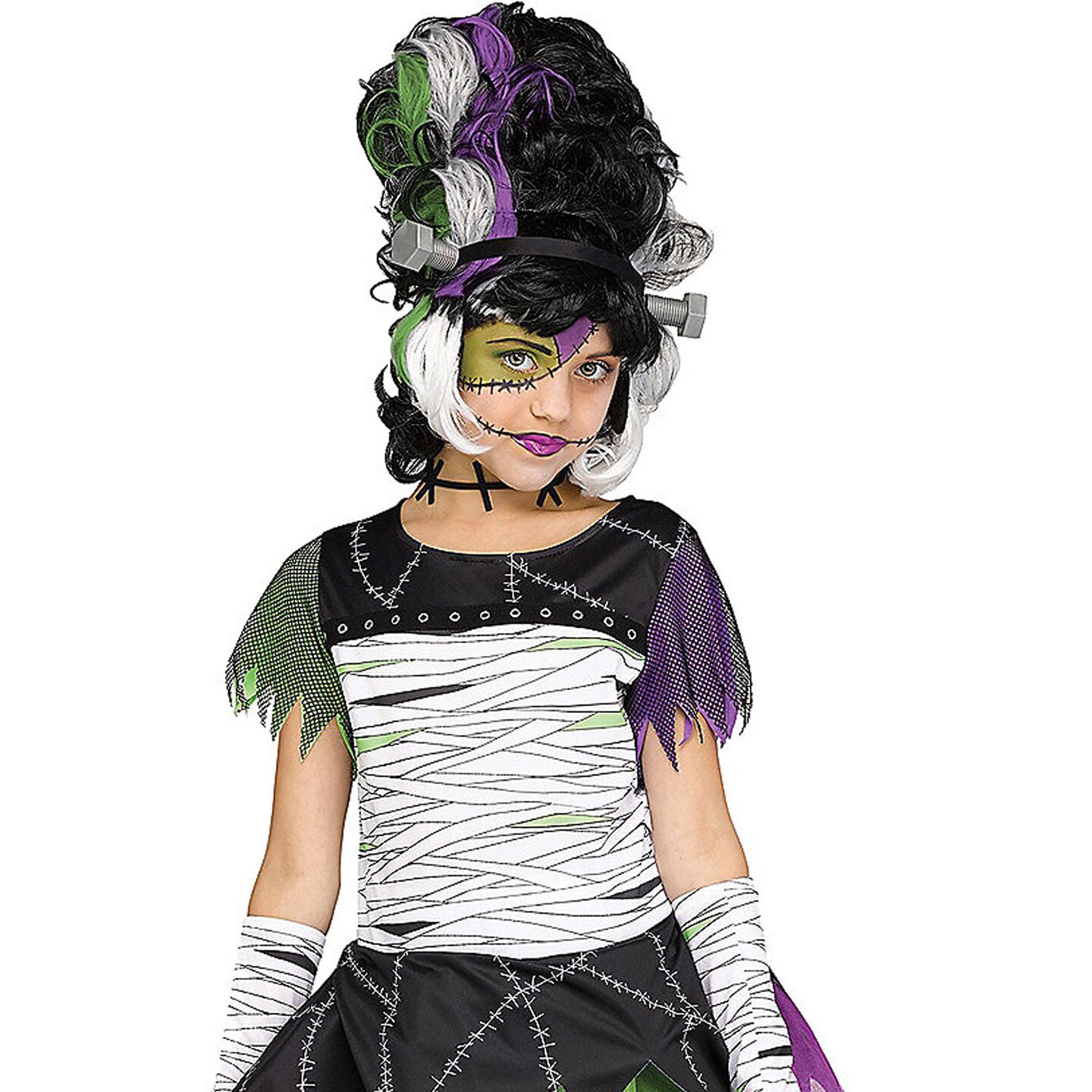 Monster Bride Child Costume Stitched Dress With Sleevelets Bolt ...