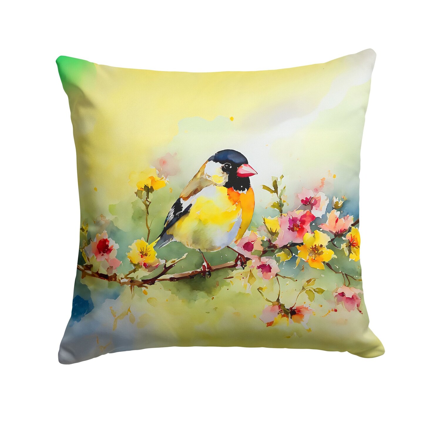 Edge Collections - 14" X 14" - Multicolor - Goldfinch Machine Washable ...
