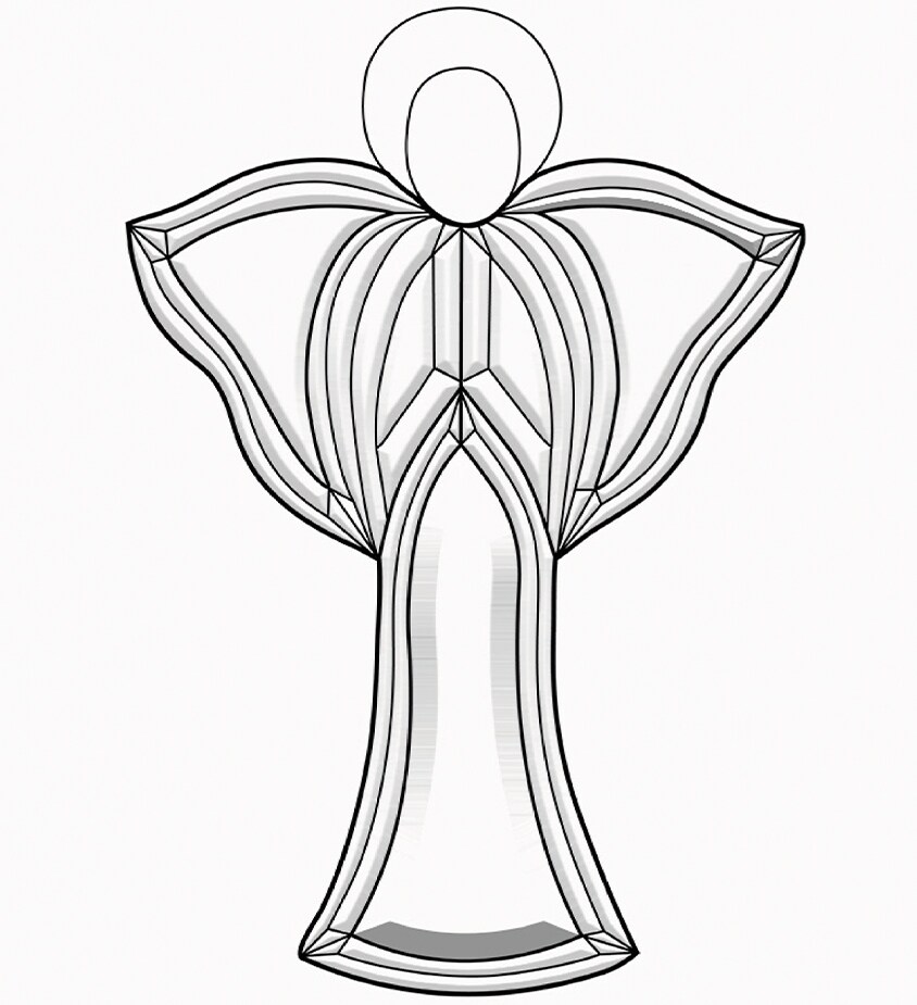 8-1/4"x6-3/4" Exquisite Clear Glass Angel Bevel Cluster EC203 | Michaels