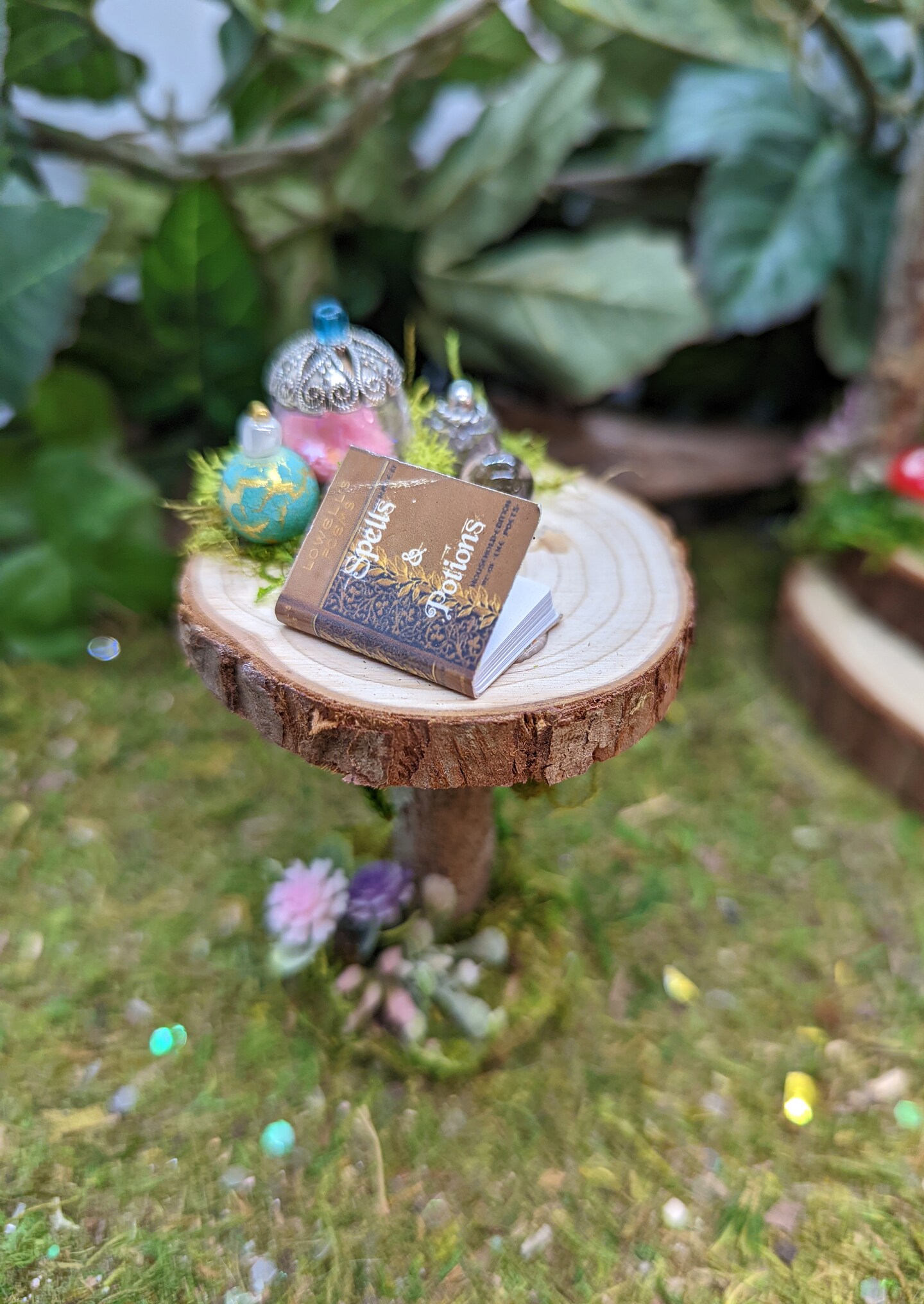 Fairy Table Books Potions, Fairy Spells and Potions Table, Fairy Garden ...