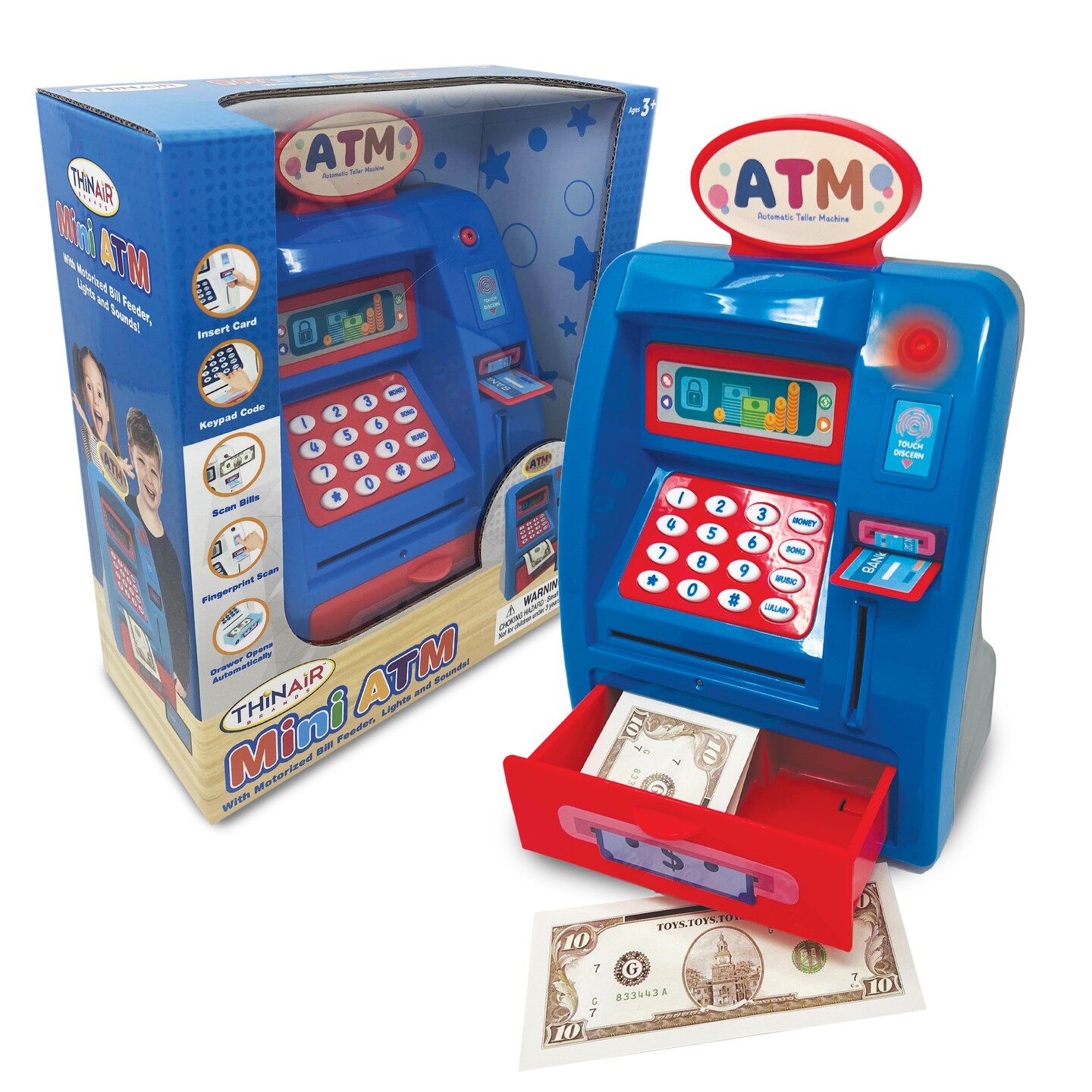 Playful Minds: Mini ATM - Lights & Sounds Piggy Bank Station, Toy ...