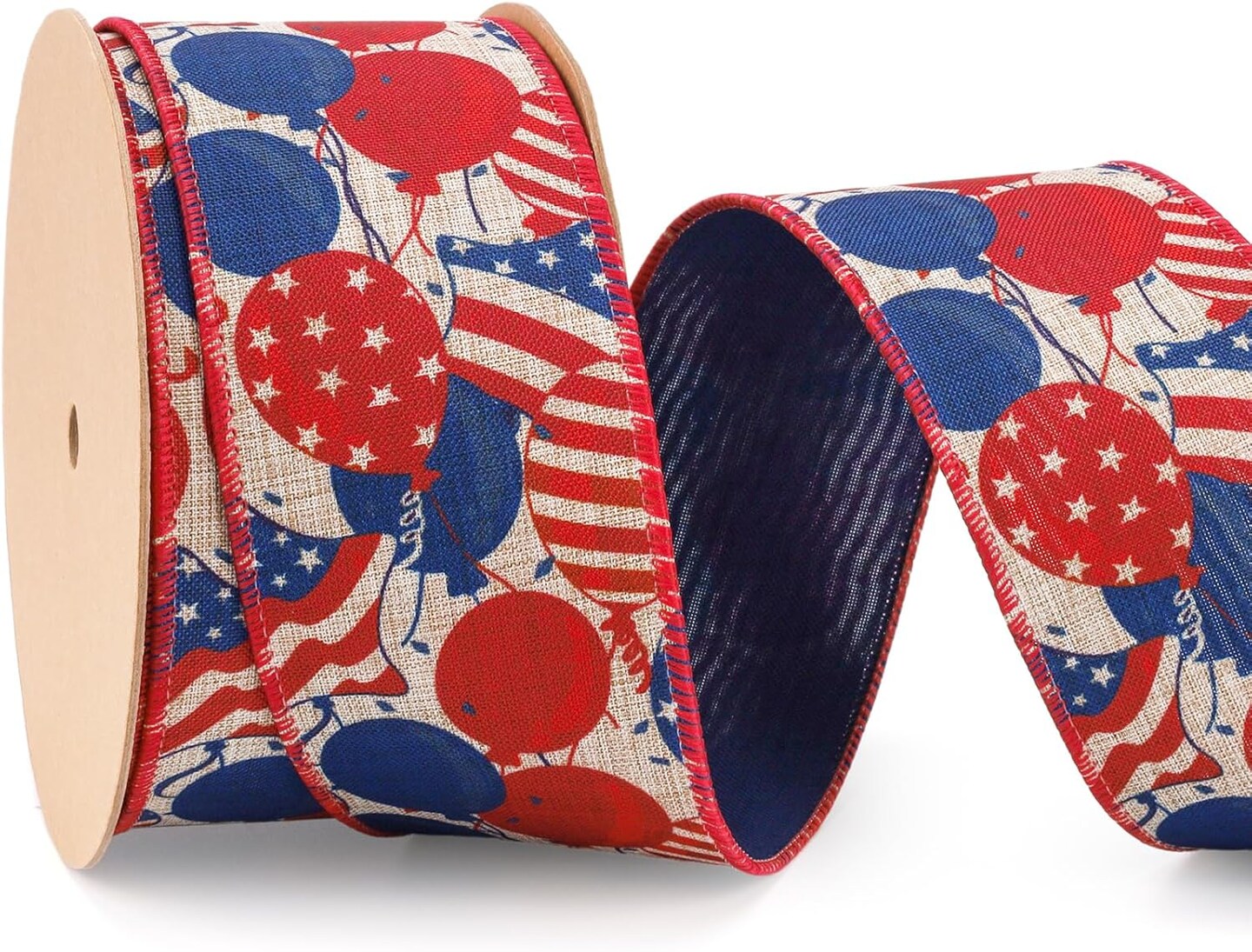 Patriotic Ribbon Wired, 4th of July Reversible Celebration Balloons and ...