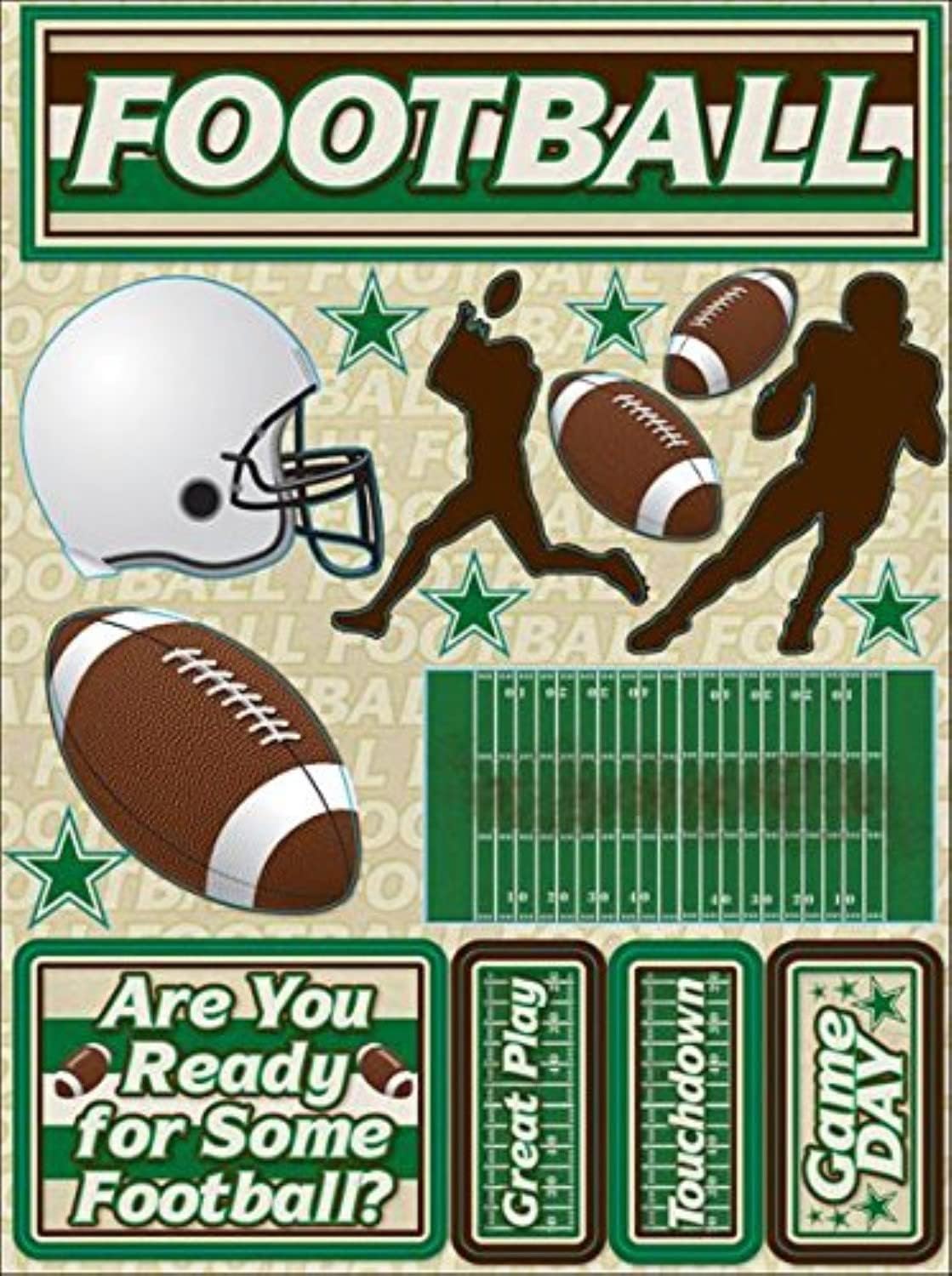 Reminisce Football Dimensional Stickers | Michaels