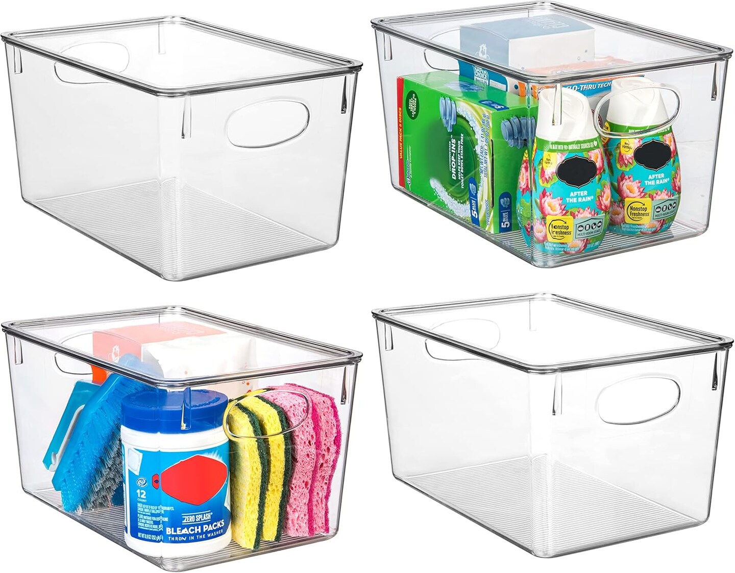 4 Pack Plastic Storage Bins with Lids - 8x10/16x20 | Michaels