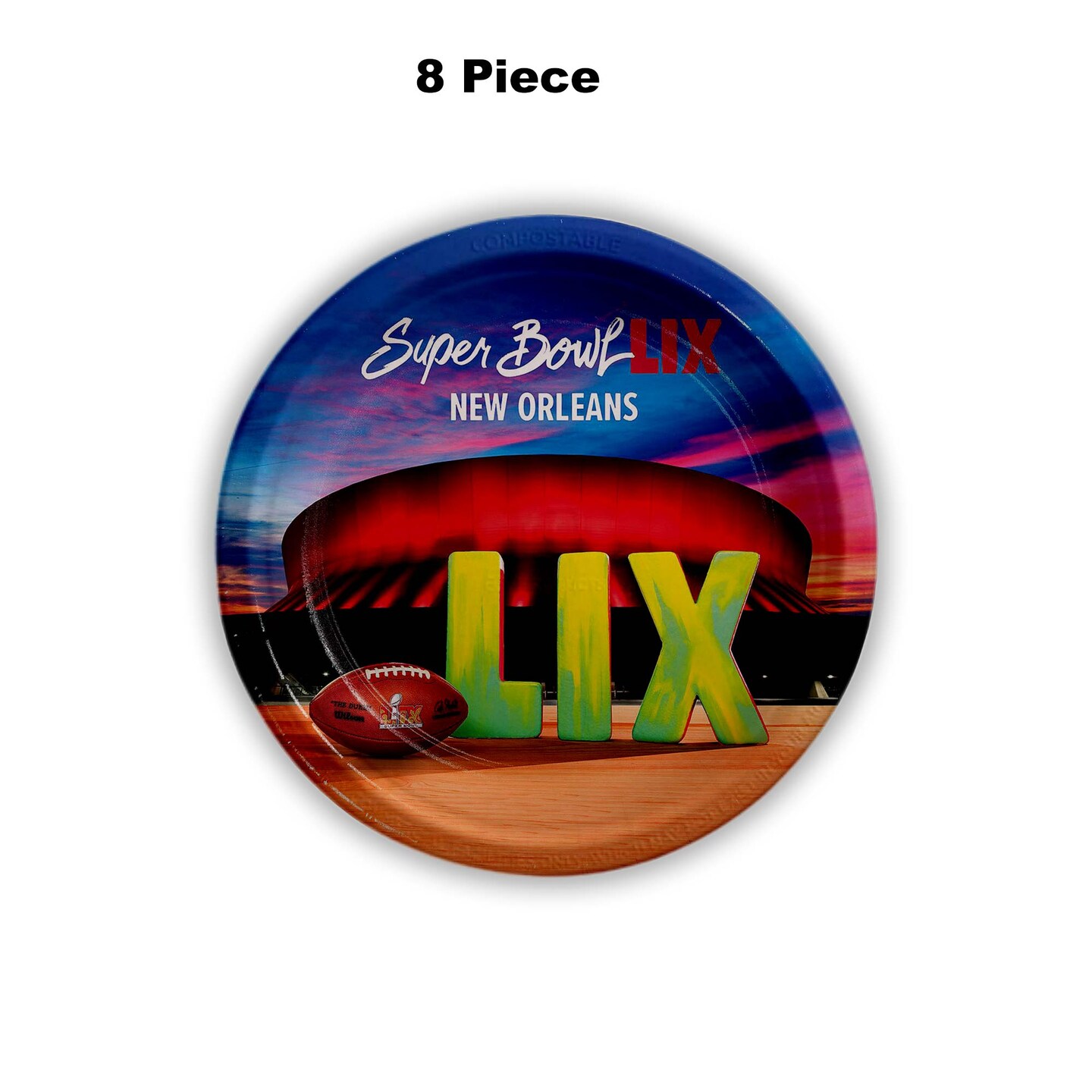 8 Count NFL Super Bowl 2025 Paper Dinner Plates Disposable Football ...