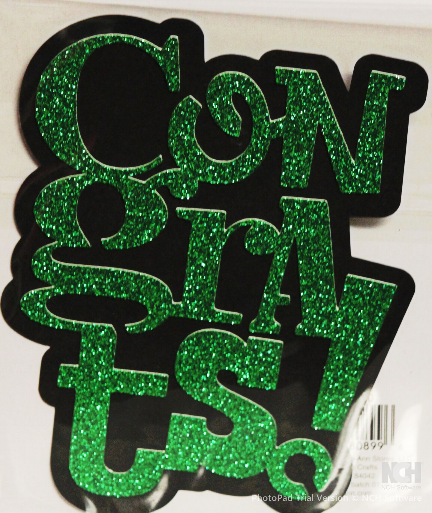 T & H Creations Congrats! Dimensional Layered Glitter Title Sticker ...