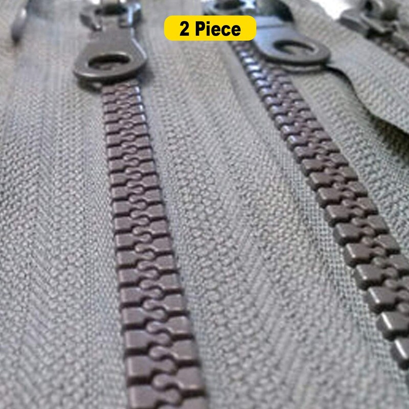 Grey Molded Plastic Zipper 4MM 5 Inches Closed Bottom | Michaels