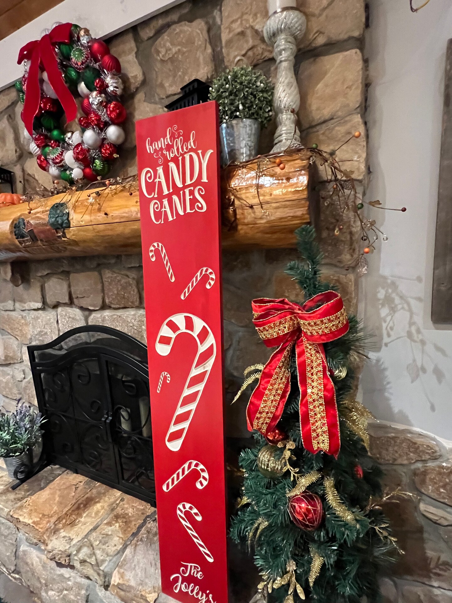 Candy Canes Porch Sign, Christmas Porch Sign, Deer Decor, Winter Decor ...