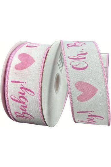 1.5" Oh Baby Girl Ribbon: Pink & White (10 Yards) | Michaels