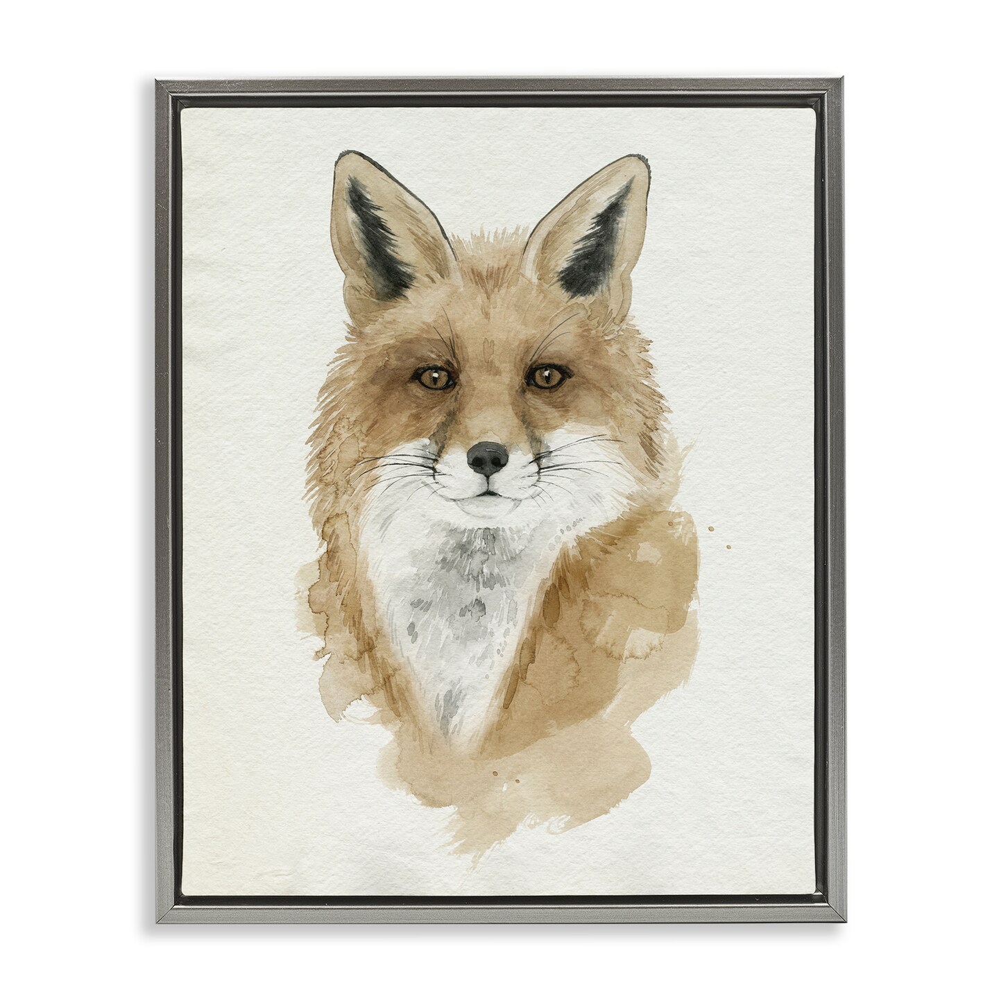 Stupell Industries Minimal Watercolor Fox Portrait Floating Frame By ...