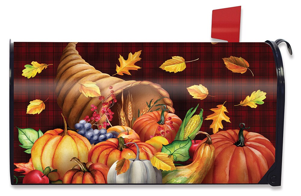 Fall Bounty Cornucopia Magnetic Mailbox Cover Thanksgiving Autumn ...
