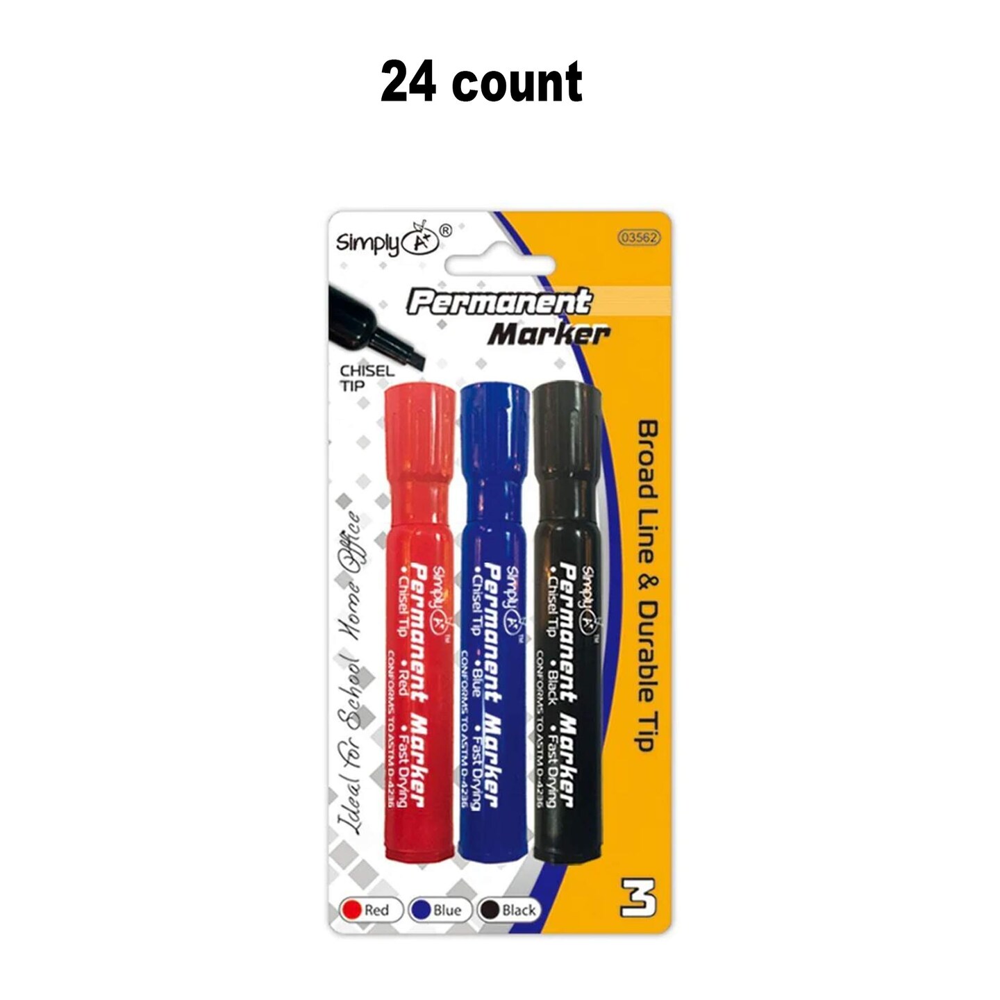 Chisel Tip Permanent Markers Assorted Colors for Bold & Precise Writing ...