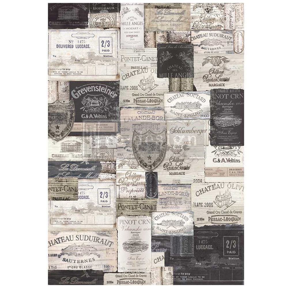 A1 Decoupage Fiber - Antique Labels - 1 sheet, A1 size | Michaels