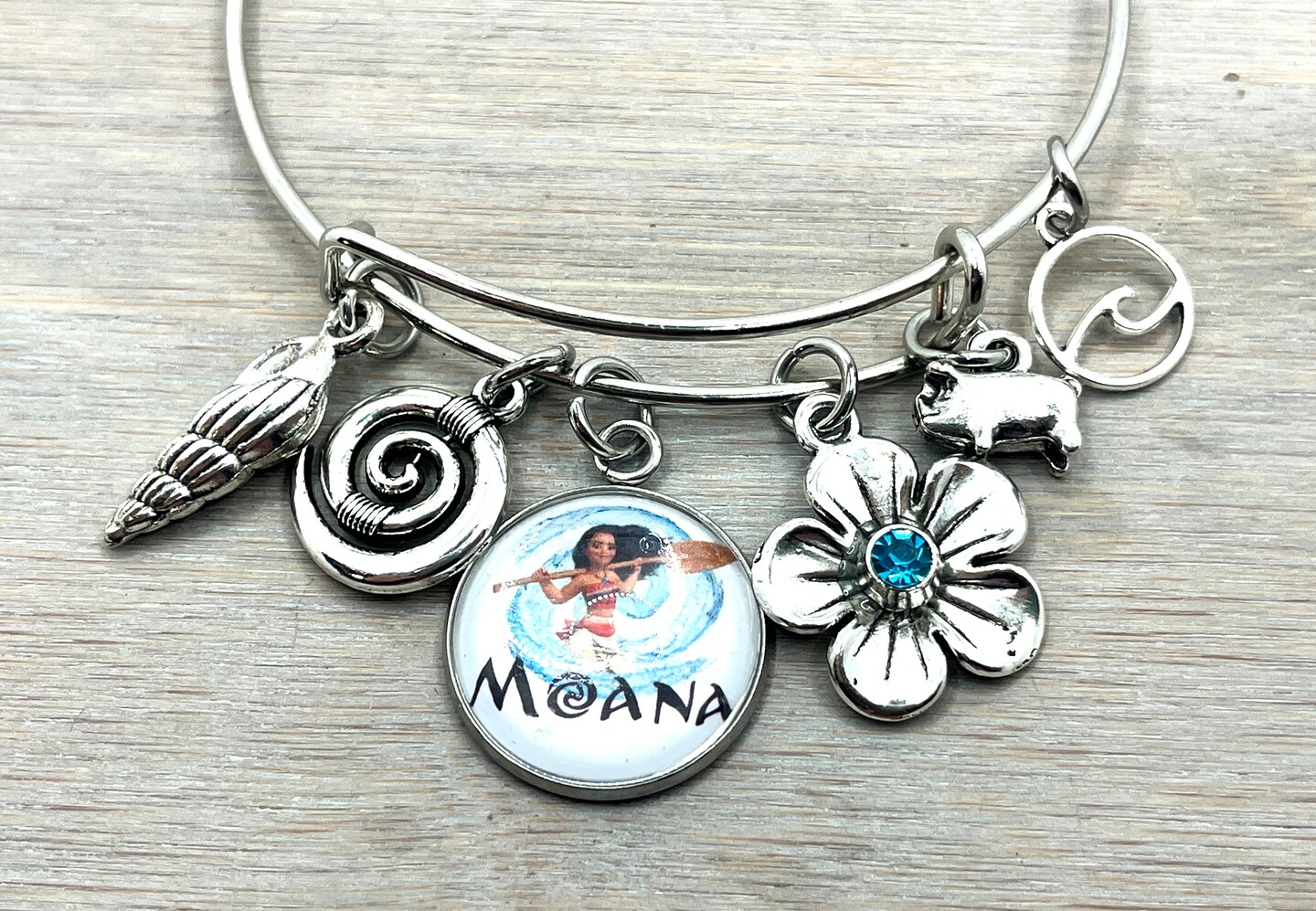 Moana pendant charm bracelet,Moana inspired jewelry, Moana gift, Moana ...