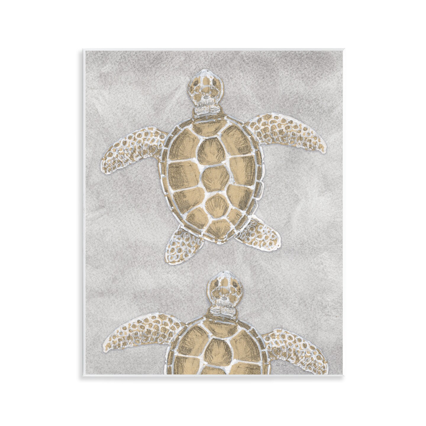 Stupell Industries Grey Sea Turtles Drawing Wall Plaque, design by ...